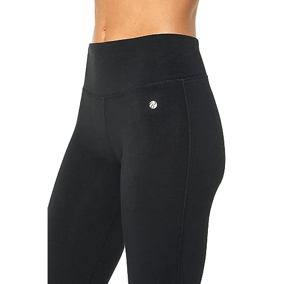 Bally Total Fitness Women's Standard Tummy Control Long Pant 34", Black, Large