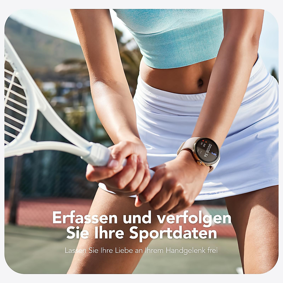 Parsonver Smart Watch Answer Make Call, AMOLED Always-on Display Smartwatch for Android and iOS Phones with Bluetooth Call/Dial, Fitness Activity Tracking, Sleep Monitor, Champagne Gold, AIROR1