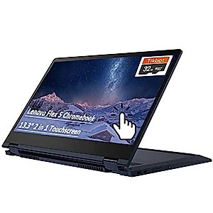 Lenovo Flex 5 Chromebook Ultralight 13.3 inch 1920*1080 IPS Touchscreen, Intel i3-1115G4 4.1GHz, USB-C, Wi-Fi 6, Backlit Keyboard, SD Card Reader, Chrome OS (8GB DDR4 RAM | 128GB SSD+32GB SD Card)