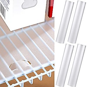 Kathfly 4 Roll Wire Shelf Liner Clear Shelf Covers for Wire Shelving Waterproof Non Adhesive Refrigerator Pantry Wire Shelf Plastic Mats for Kitchen Cabinet Drawer Fridge Rack 10 ft Roll (12inch Wide)