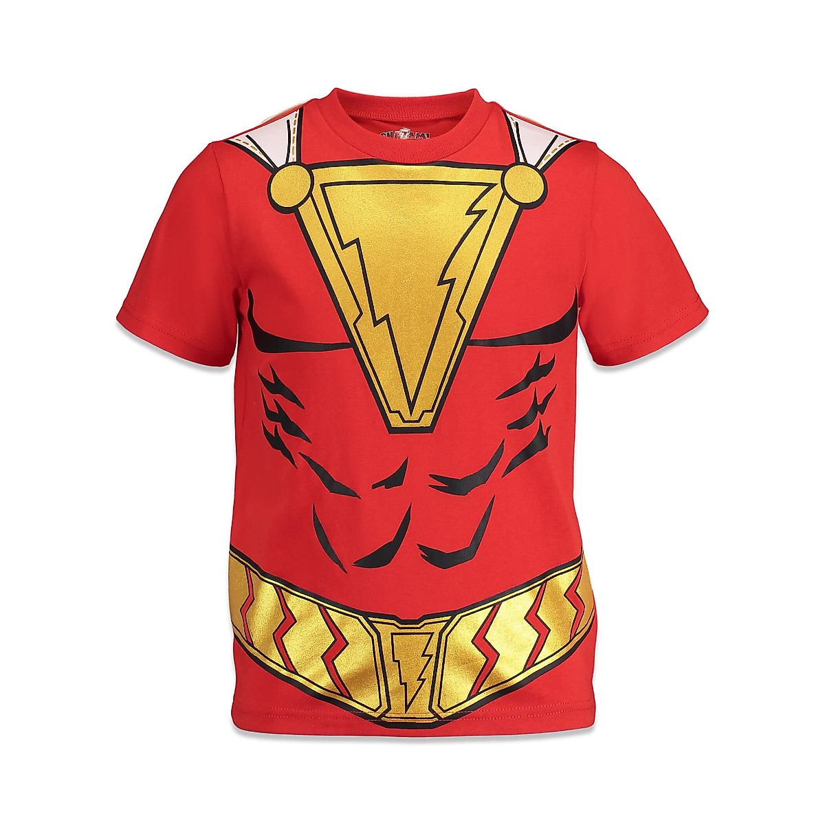 DC Comics Shazam Little Boys' T-Shirt with Cape (Red, 5)
