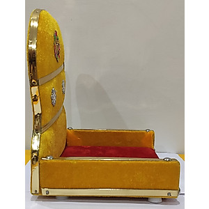 Kanha Ladoo Gopal Wooden chowki Cum Sofa Cum Aasan Cum Singhasan Cum Bed kanha Wooden Pooja Chowki (Multicolor, Extra Large)