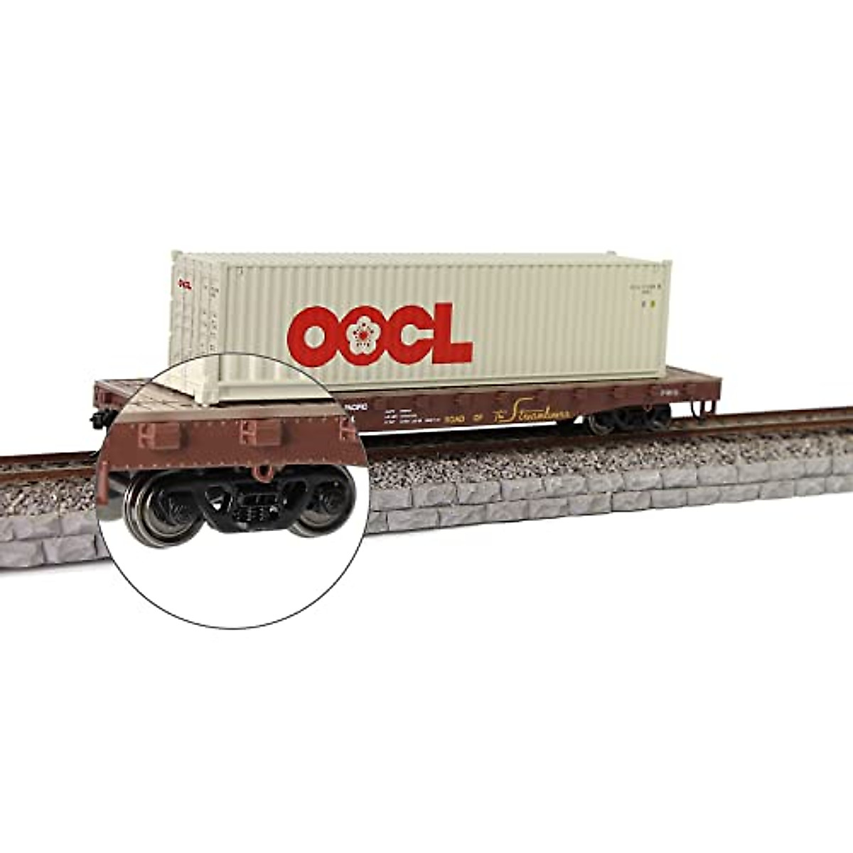 4pcs HO Scale 1:87 Model Trains Bogies with 33" DC Metal Wheels (Style A)