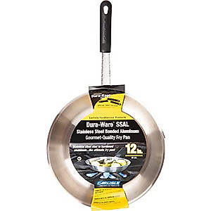 Carlisle FoodService Products 60712RS 12" Stainless Steel SSAL 2000™ Fry Pan