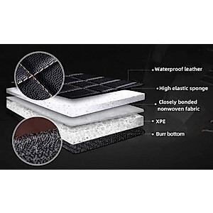 SARAHS Customized Artificial Leather Car Floor Mats - Waterproof, Anti-Slip, Suitable for Cars, SUVs, Trucks - Protect Your Vehicle's Interior from Dirt and Debris (Pink)