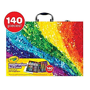 Crayola Inspiration Art Case Coloring Set - Rainbow (140ct), Art Kit For Kids, Includes Markers, Crayons, & Colored Pencils, Easter Gifts & Toys [Amazon Exclusive]