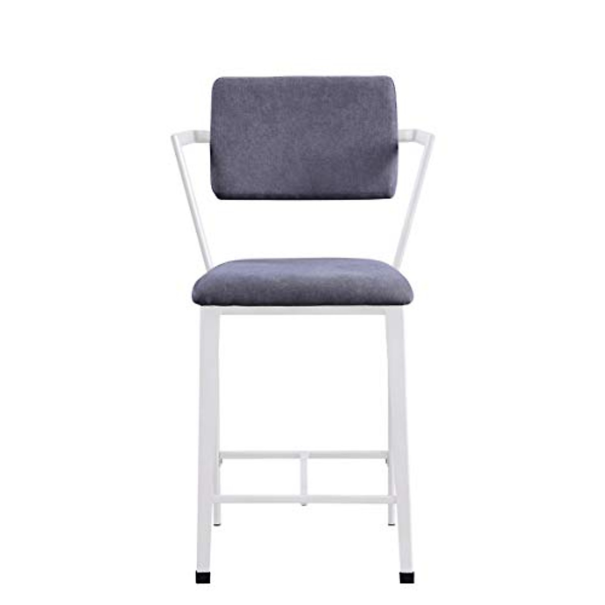 ACME Cargo Counter Height Chair (Set-2) - - Gray Fabric & White