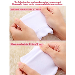 12 Pairs Newborn Baby Mittens Gloves No Scratch Baby Mittens for 0-6 Months Baby Boys Girls (White)