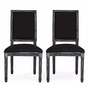 Christopher Knight Home Regina Dining Chair, Black + Gray