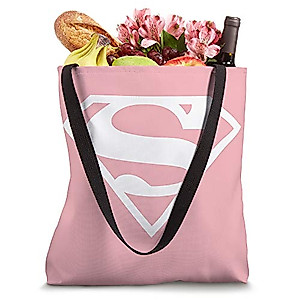 Supergirl White & Pink Shield Tote Bag