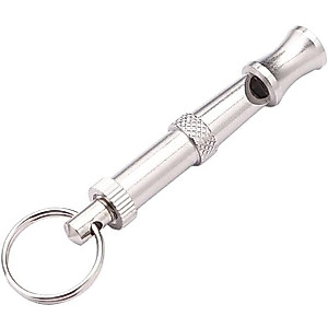 Silver Adjustable Ultrasonic Dog Whistle,Portable Whistle Pet Whistle Supersonic Whistle Dog Whistles for Pet Training，Training and Behavior Aids，Dog Whistles