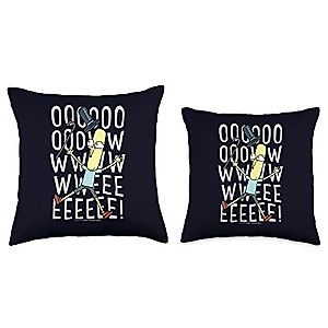 Rick and Morty Oowweeeee Throw Pillow, 16x16, Multicolor