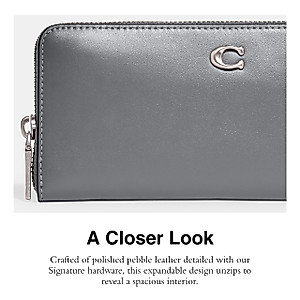 Coach Slim Accordion Zip, LH/Smoke Black