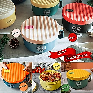 AI LOVE PEACE Microwave Ramen Bowl Noodle Bowls With Lid Speedy Ramen Cooker In Minutes BPA Free and Dishwasher Safe For Office College Dorm Room Instant Cooking with Holder,Holiday gifts.