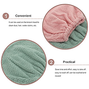 2pcs Broom Sweeping Cloth Multi Functional Household Cleaning Tool Broom Replacement Wet Dry Dust Collector Pads Refill Duster Refill