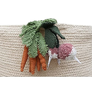 Lorena Canals |Basket Veggies. For Nurseries, Playrooms, Bedrooms. Handmade in 100% Cotton. Size: 9" x 1' x 1'
