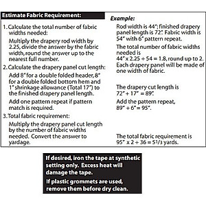 Home Sewing Depot Grommet Tape for Grommet Draperies - 6 Yards - Fits #10 & #12 Grommet