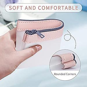 Toplive 3 Pcs Pencil Case Set, Clear Pencil Pouches, TPU Zipper Pen Case Bag, Pencil Storage Pouch, Makeup Bag for Women, Portable Office Stationery Pouch for Students Adults