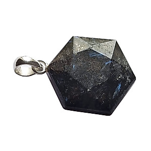 Blak Nuummite Gemstone Pendant, 925 Sterling Silver Genuine Blue Fire Cabochon Pendant, Women Pendant Jewelry, Gift Jewelry for Any Occasion, Handmade Birthstone Pendant, Black