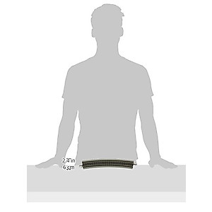 Bachmann Trains - Snap-Fit E-Z TRACK 35.50” RADIUS 18 DEGREE CURVED TRACK (5/card) - NICKEL SILVER Rail With Gray Roadbed - HO Scale , Grey