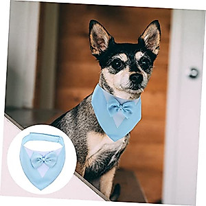 Mipcase 3pcs Decorative Tuxedo Pets Kerchief Valentines Cat Adjustable Holiday Cool Cats Kitten Small Tie Dogs Puppy Towel Scarf Bibs Washable Delicate Dog Large Suit Collar Bow Bandana