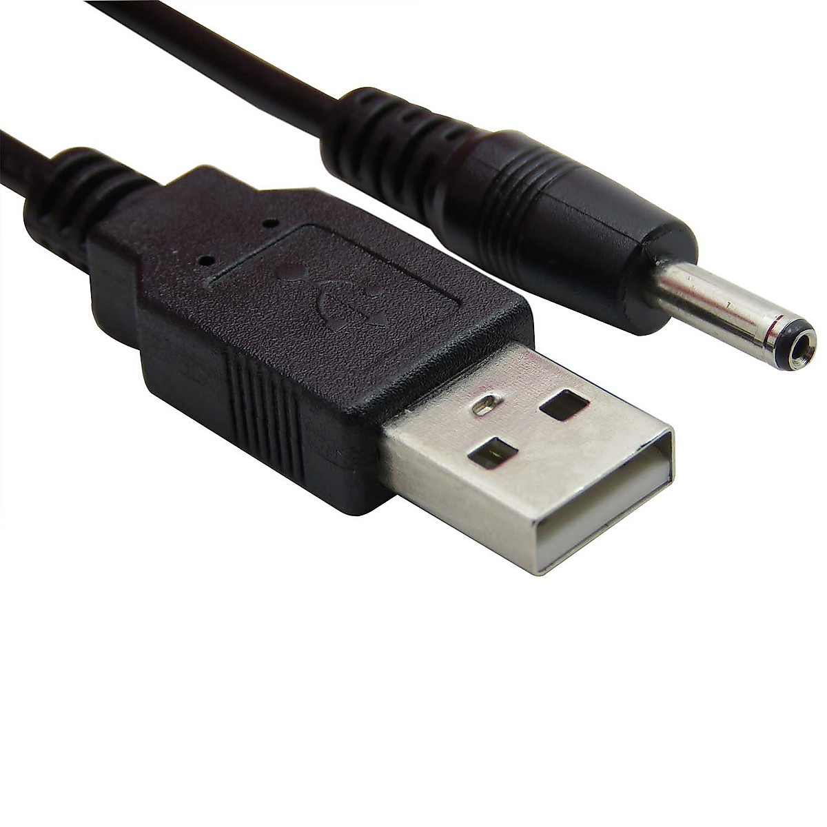 CableDeconn USB A to DC 3.5 mm/1.35 mm 5 Volt DC Barrel Jack Power Cable