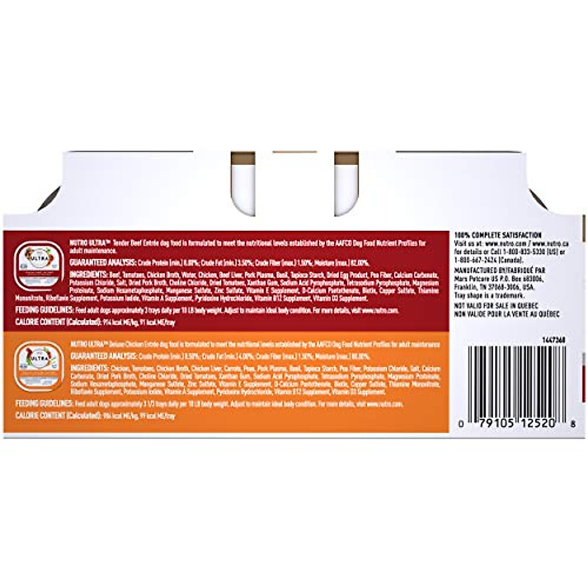 NUTRO ULTRA Grain Free Adult Soft Wet Dog Food Filets in Gravy Bistro Mix Variety Pack, (12) 3.5 oz. Trays