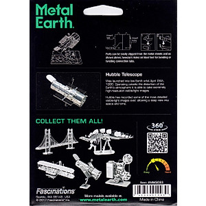 Metal Earth Fascinations Hubble Telescope 3D Metal Model Kit