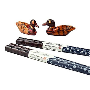 Artcome 8 Piece Japanese Style Ceramic Sushi Plate Dinnerware Set with 2 Sushi Plates, 2 Sauce Dishes, 2 Pairs of Chopsticks, 2 Chopsticks Holders