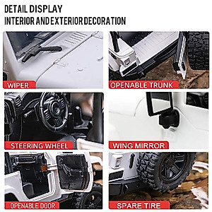 GoolRC F2 RC Car, 1/14 Scale 2.4GHz Remote Control Car, 4WD 30km/h High Speed Racing Car, All Terrains Off Road RC Monster Vehicle Truck Crawler with LED Light for Kids and Adults (White Convertible)