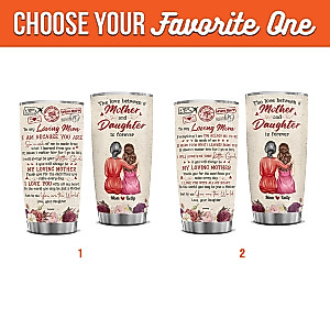 Personalized Mom Tumbler - 20oz & 30oz Stainless Steel Coffee Mugs for Mothers Day, Birthday, Christmas Custom Mom Daughter Gifts