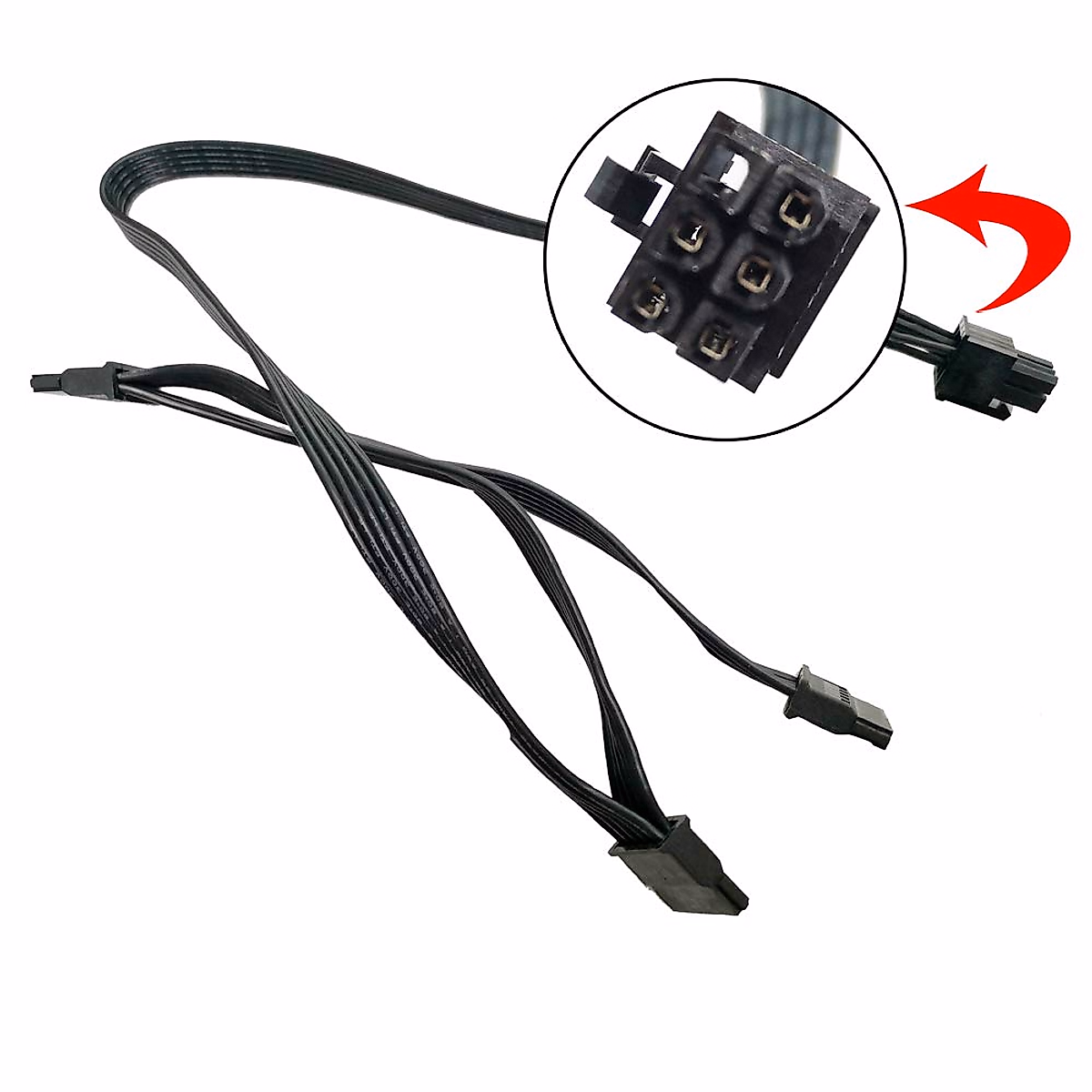 Huasheng Suda HSSDTECH SATA SSD Power Supply Electnic Cable Conductors and Conecion Filings There Replacement for EVGA 1000 GQ 80+ Gold 100W PCLE 6 Pin 1 to 3