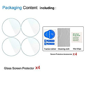 Suoman 4-Pack for Samsung Galaxy Watch 4 Classic 42mm Screen Protector, 2.5D 9H Hardness Tempered Glass Screen Protector for Galaxy Watch 4 Classic 42mm Smartwatch