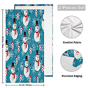 Christmas Snowman Dish Towels for Drying Dishes,Xmas Kitchen Cloth Dish Towels Premium Dishcloths Super Absorbent Fast Drying