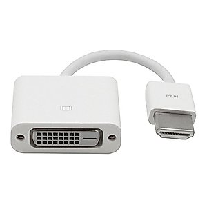 zdyCGTime DVI 24+1 to HDMI Adapter Cable,HDMI Male to DVI 24+1 Female Converter Cable for HD TV, Plasma, DVD and Projector.(white/13CM/5 in)