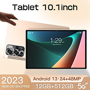 Android 12.0 Tablet Ultra-Thin 10.1 Inch HD 8-Core Tablet Computer Tablets, Voice Call Game Office Tablet, 2+32G, 8600mAh Large Capacity Battery