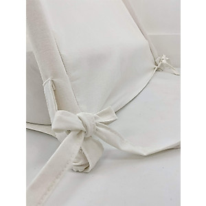 Domestic Objects | Play Tent Bed Canopy | Teepee for Mattress | 100% Cotton Canvas | Premium Quality (Crib/Cot No Door) (White)