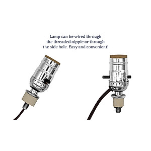 Creative Hobbies Antique Brass Finish Bottle Lamp Kit with 3 Rubber Adapters for Wine, Liquor Bottles, Jugs and More