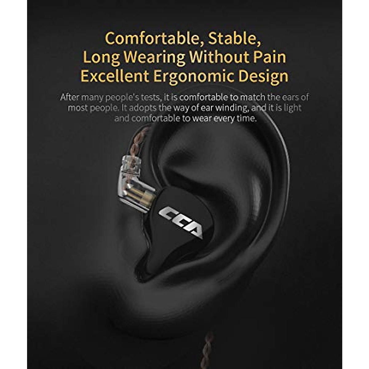 CCA CA16 in Ear Monitor Headphones HiFi 16 Units Balanced IEM High Clarity Sport Earbuds Noise Cancelling Audiophile Bass Earphone for Musicians Singer