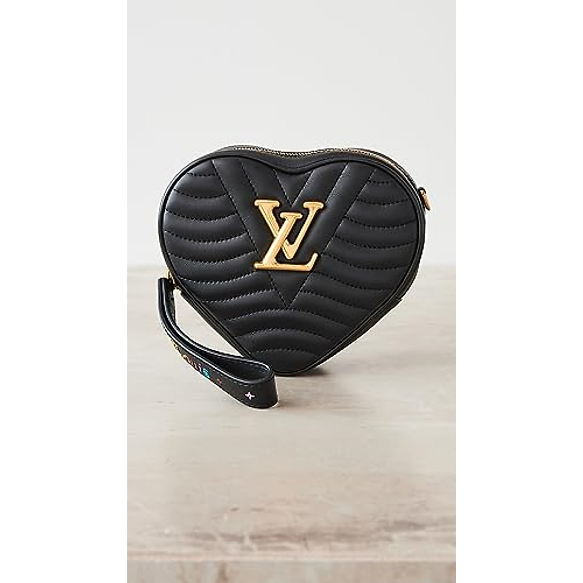 Louis Vuitton Women's Pre-Loved New Wave Heart Crossbody Bag, Calfskin, Black, One Size