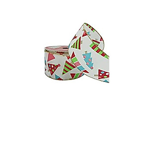 Celebrate IT- Ribbon - Cartoon Christmas Trees 2.5 in x 25 ft