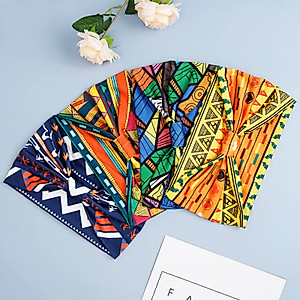 Huachi Wide Headbands for Women Boho Workout Head Bands for Women’s Hair African Knotted Non Slip Headwrap Turban Sport Yoga Girls Bandeau Hair Accessories (Pack of 4)