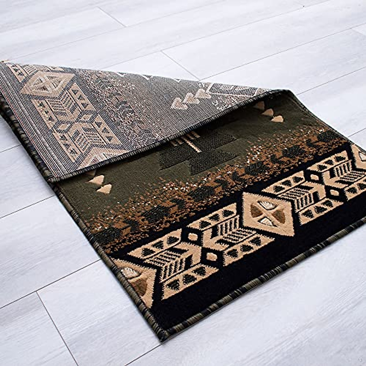 YHSF South West Native American Area Rug C318 (Sage Green, 2 Feet x 3 Feet 4 Inches)