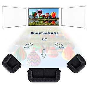 VIVO 80 inch Projector Screen, Diagonal 16:9 Projection HD, 4K 3D 1080P HD Manual Pull Down Matte White Home Theater VIVO, PS-M-080