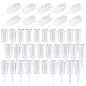 EKIND Round Shape Clear Push-Up Cake Pop Shooter (Push Pops) Plastic Containers with Lids, Base & Sticks, Pack of 40