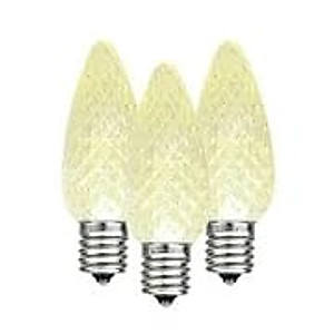 Novelty Lights 25PK C9 LED Faceted Ultra Bright Dimmable Outdoor Christmas Light Replacement Bulbs LED Replacement Bulbs, Led Bulbs, Outdoor Light Bulbs String Light Bulbs 3000K (Warm White)