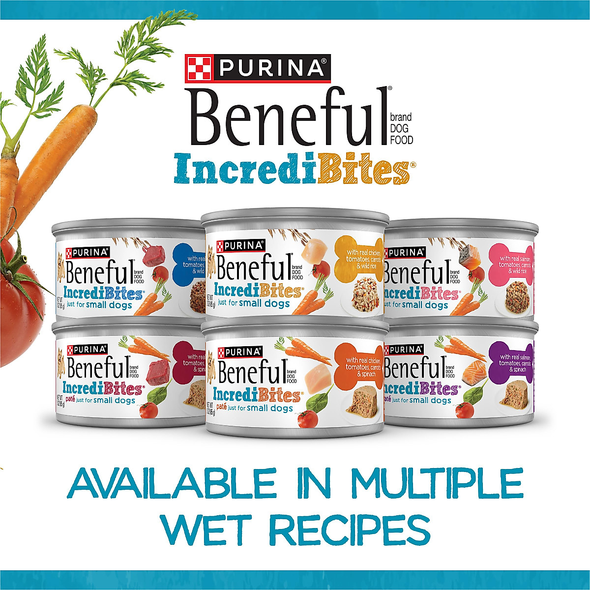 Beneful IncrediBites with Chicken and Natural Bacon Flavor and Porterhouse Steak Flavor Wet Dog Food Variety Pack - (Pack of 12) 3.5 oz. Cans
