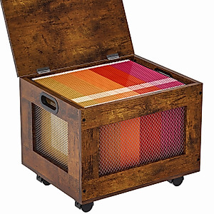 X-cosrack Rolling File Cabinet, Hanging File Organizer Box with Lid for Home Office, Small Filing Cabinet with Wheels Under Desk, Mobile Files Storage Cart, Letter & Legal Size