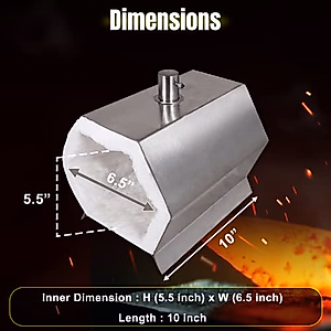 FEBTECH Portable Propane Blacksmith Forge Single Burner, Blacksmithing Forge Kit for Knife Making Professionals Artists Hobbyists Farrier Forging Blacksmith Tools Equipment - Hexagonal Shape Forge