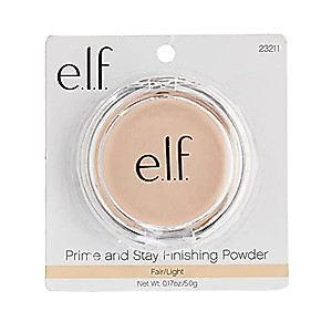 e.l.f. Prime & Stay Finishing Powder, Sets Makeup, Controls Shine & Smooths Complexion, Sheer, 0.18 Oz (5g)